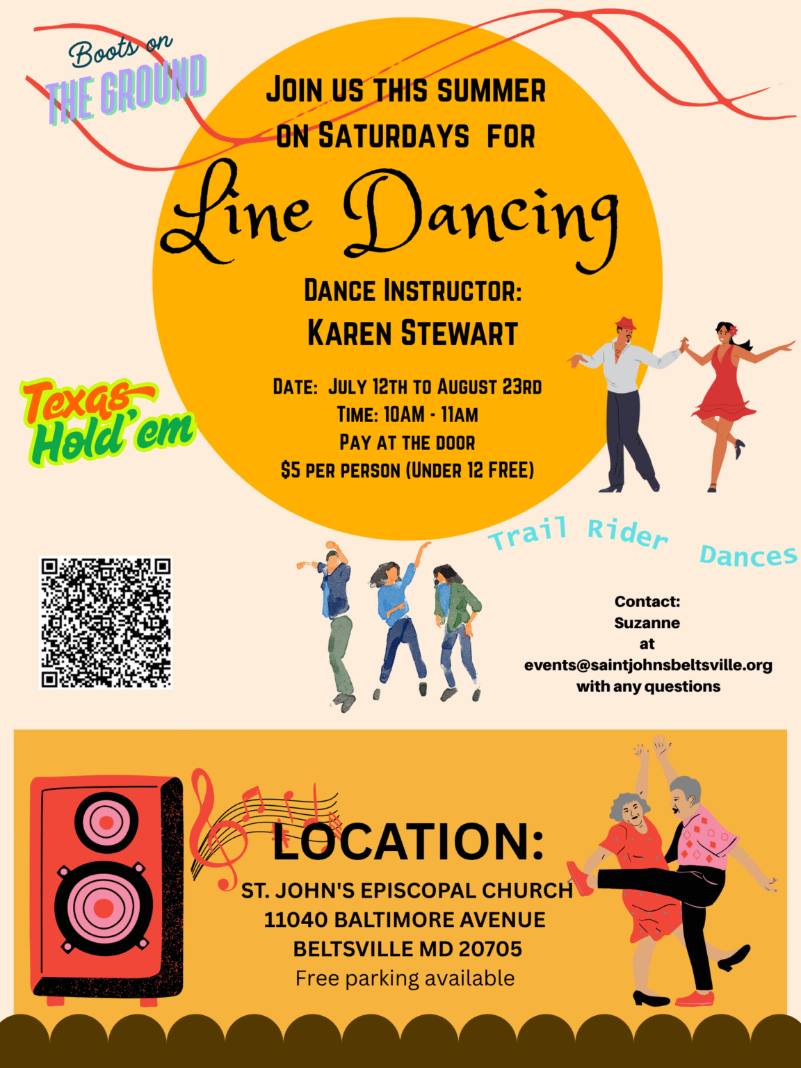 Summer Line Dancing Classes - St. John's Episcopal Church